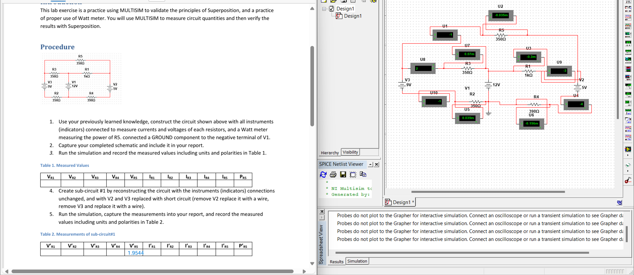 Solved Construct the following circuit in MULTISIM to fill | Chegg.com