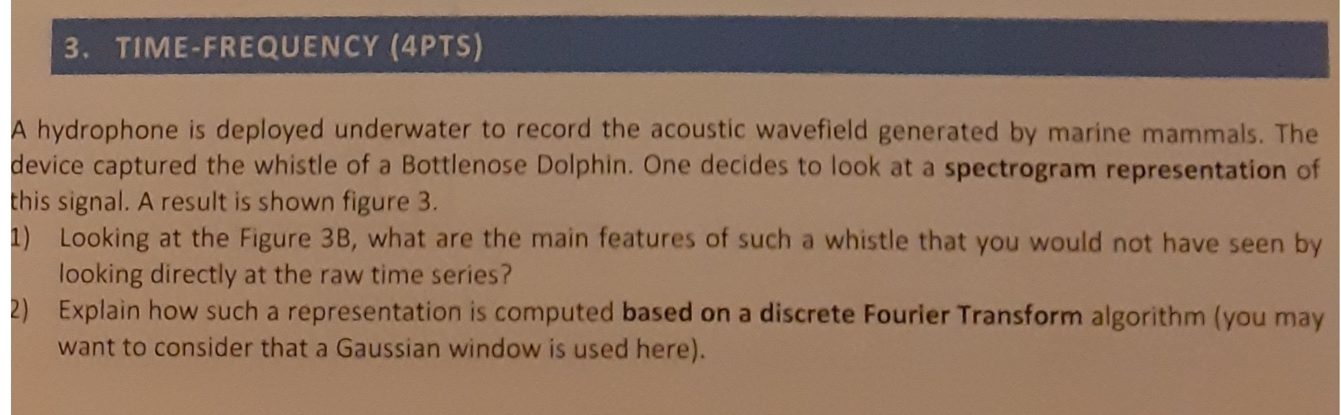Solved Signal Processing. TIME-FREQUENCY | Chegg.com