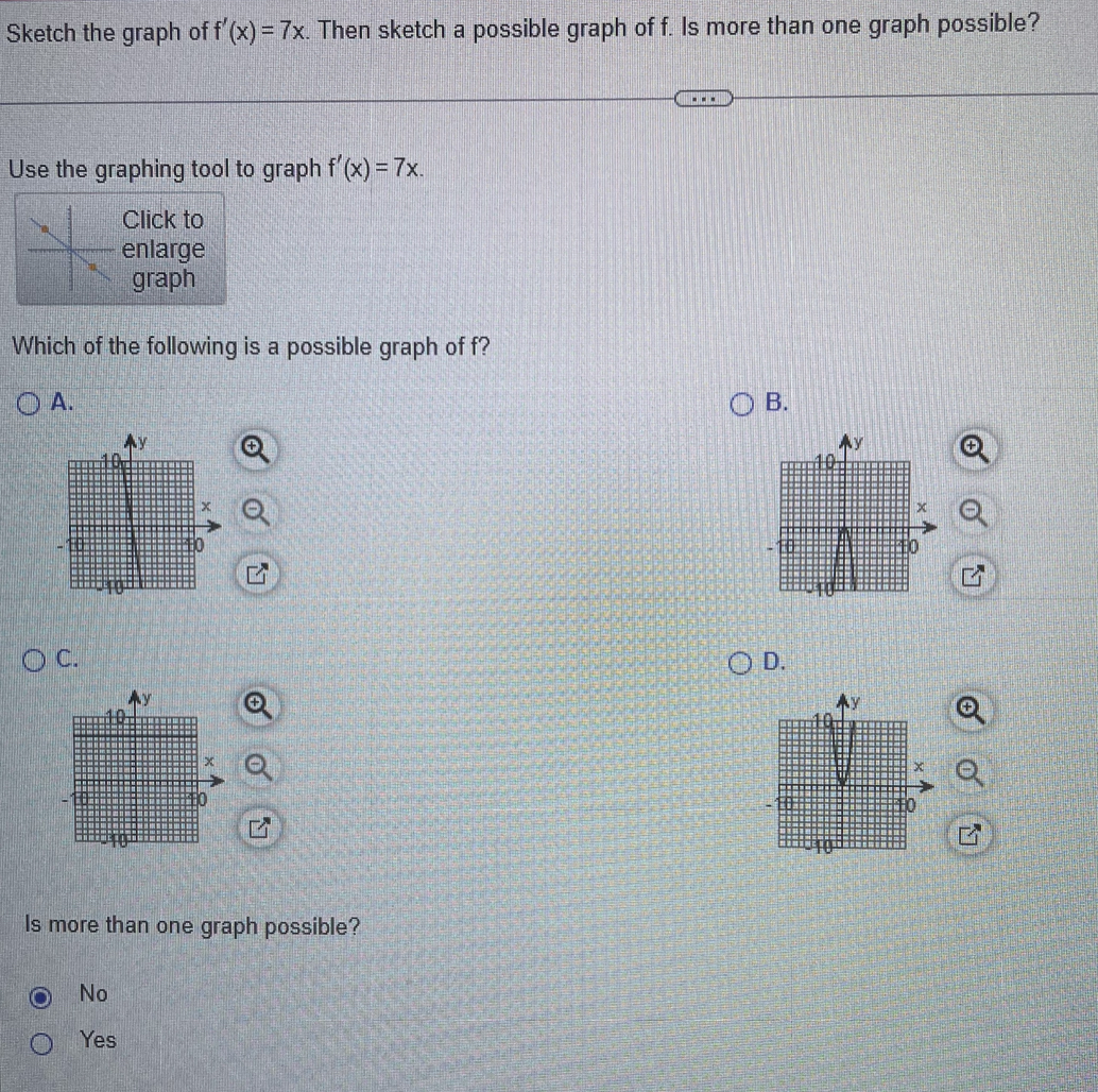 Solved Sketch the graph of f′(x)=7x. Then sketch a possible | Chegg.com Solved Sketch the graph of f′(x)=7x. Then sketch a possible | Chegg.com
