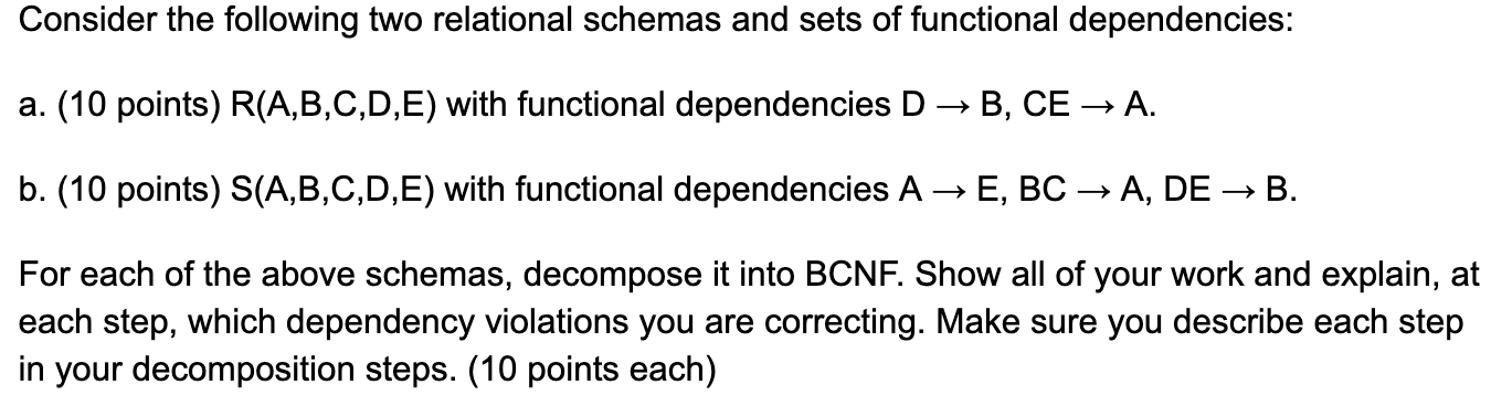 Solved Consider the following two relational schemas and | Chegg.com