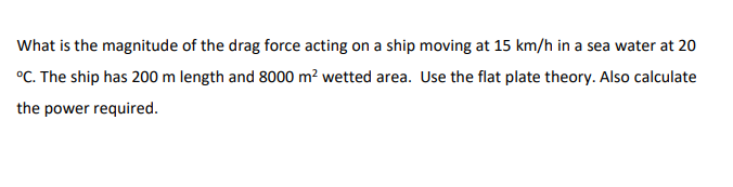 Solved What is the magnitude of the drag force acting on a | Chegg.com