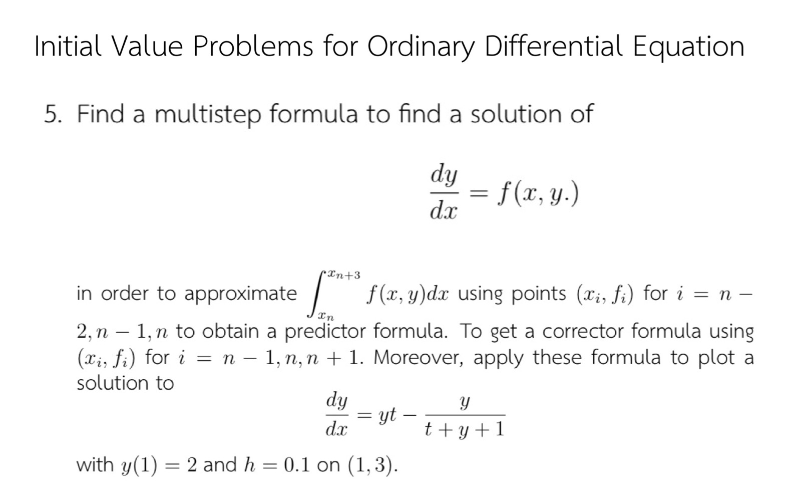Solved Initial Value Problems for Ordinary Differential | Chegg.com