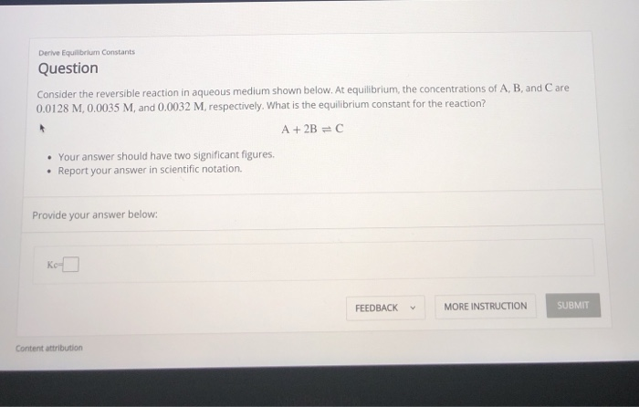 Solved Derive Equilibrium Constants Question Consider the | Chegg.com