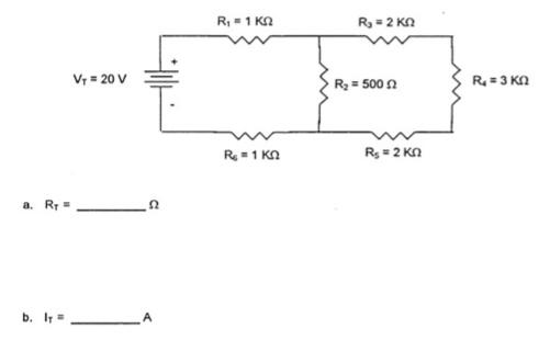 Solved V, = 10ν R, = 1 ΚΩ R2 = 3 ΚΩ R, = Ω Ι 11 A R, -1K2 | Chegg.com