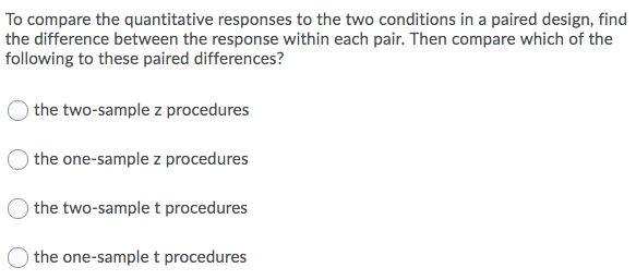 Solved To compare the quantitative responses to the two | Chegg.com