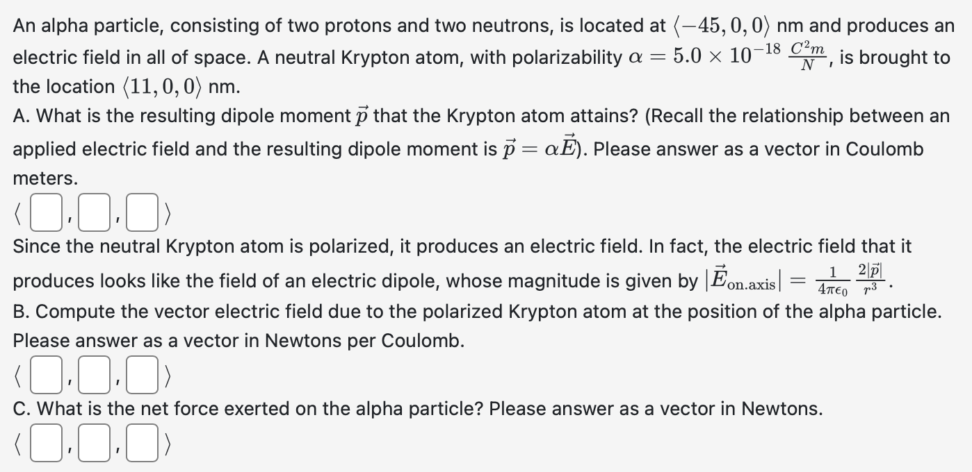 Solved An alpha particle, consisting of two protons and two | Chegg.com