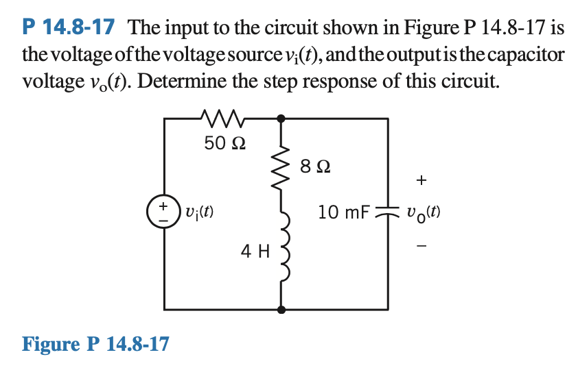 Solved P 14.8-17 The input to the circuit shown in Figure P | Chegg.com
