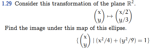 Solved 1.29 Consider this transformation of the plane R2. | Chegg.com