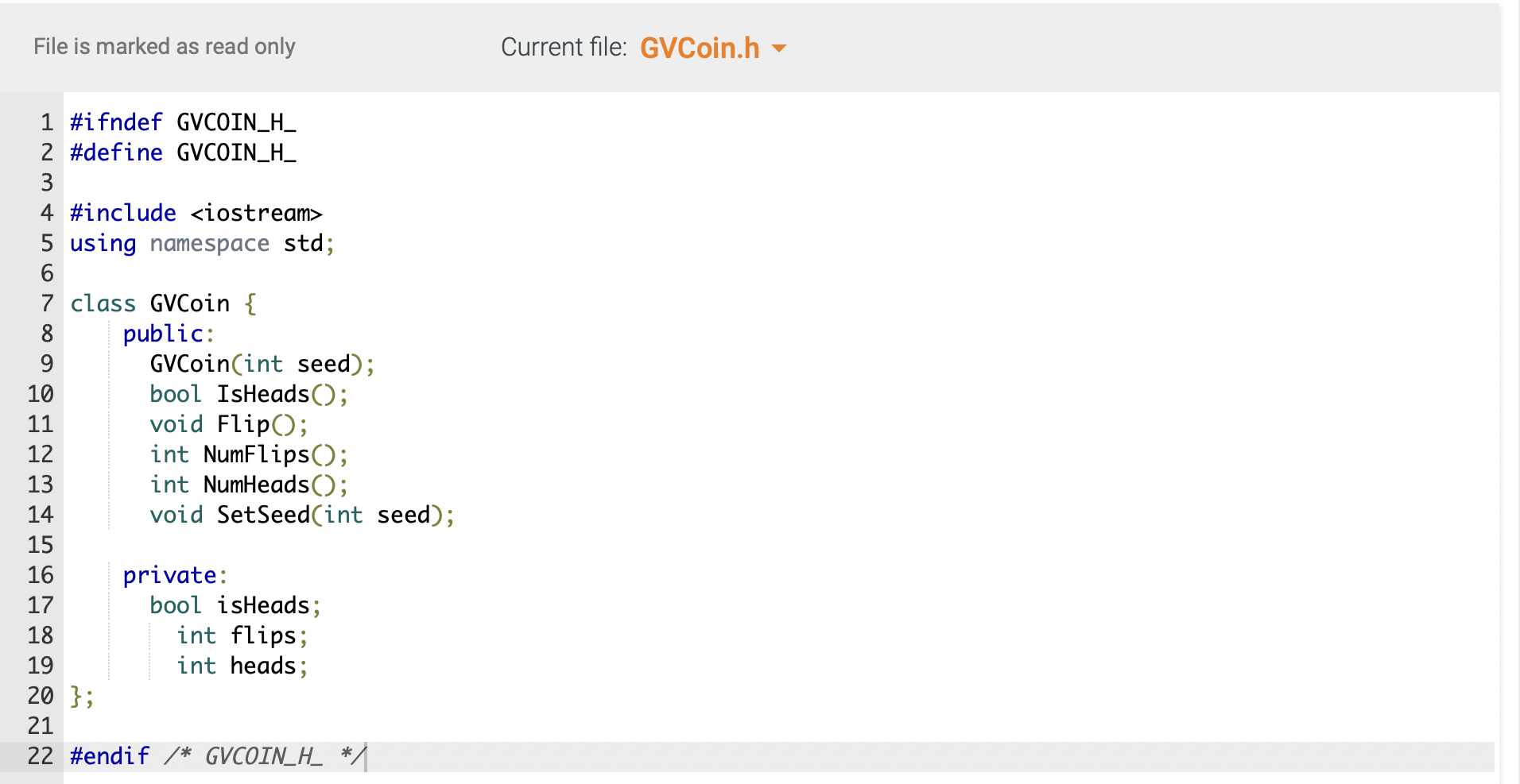 Solved 24.20 LAB: Consecutive heads Given main() and GVCoin | Chegg.com