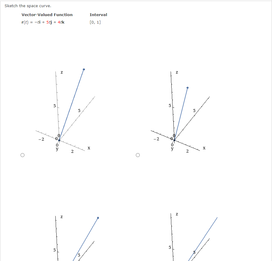 Solved Sketch the space curve. Vector-Valued Function | Chegg.com
