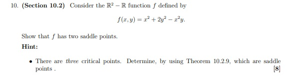 Solved 10. (Section 10.2) Consider the R2 R function f | Chegg.com