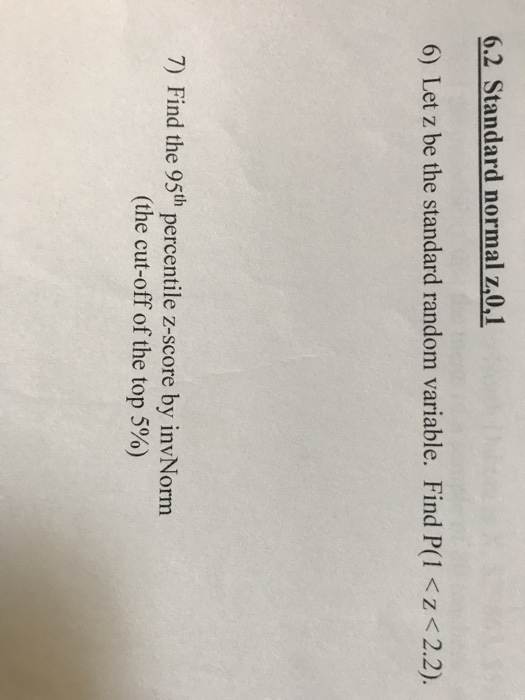 Solved Let z be the Standard normal variable. Find P(1