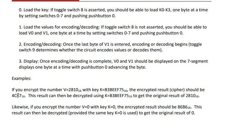 Implement an Encryptor/Decryptor for the basic tiny | Chegg.com
