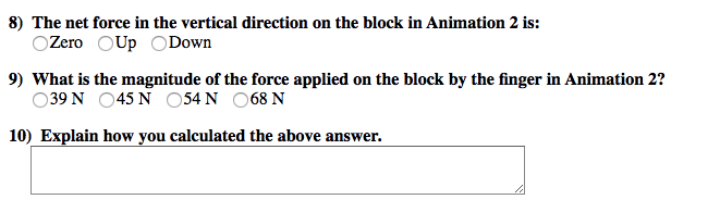 Solved Time: V= -8.6 | End of Animation play pause reset | Chegg.com