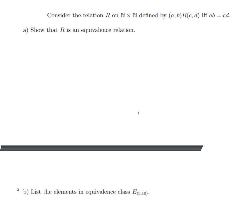 Solved Consider the relation R on Nx N defined by | Chegg.com