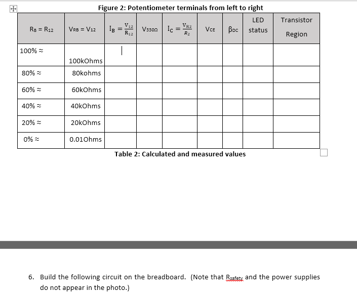 Solved EET120 Semiconductor Devices Experiment 5: Bipolar | Chegg.com
