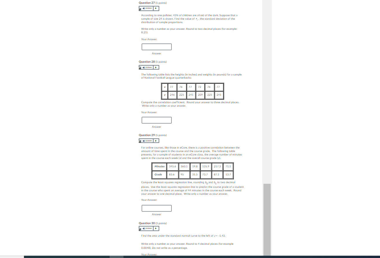 Solved Question 27 (5 points) 5 Listen According to one | Chegg.com