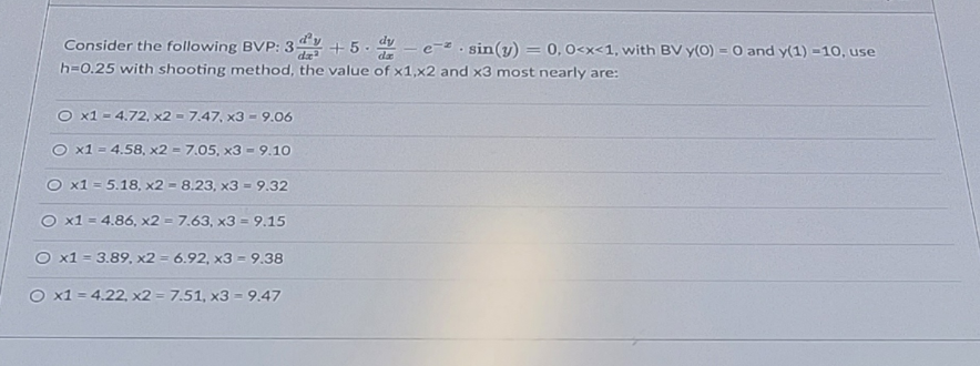 Solved Consider the following BVP: | Chegg.com