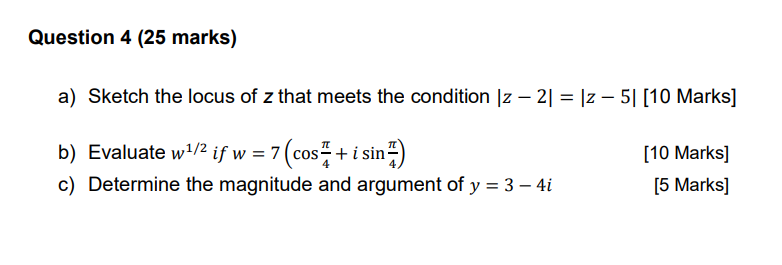 Question 4 (25 ﻿marks)az ﻿that meets the condition | Chegg.com