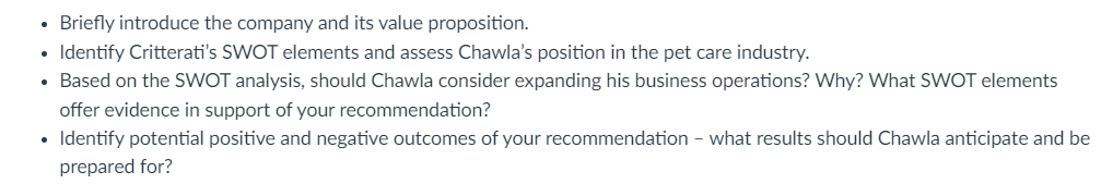 Solved • Briefly introduce the company and its value | Chegg.com