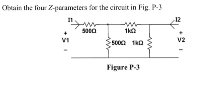 Solved Obtain the four Z-parameters for the circuit in Fig. | Chegg.com