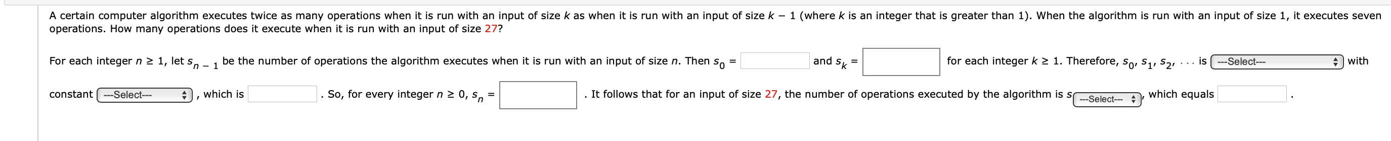 Solved A certain computer algorithm executes twice as many | Chegg.com