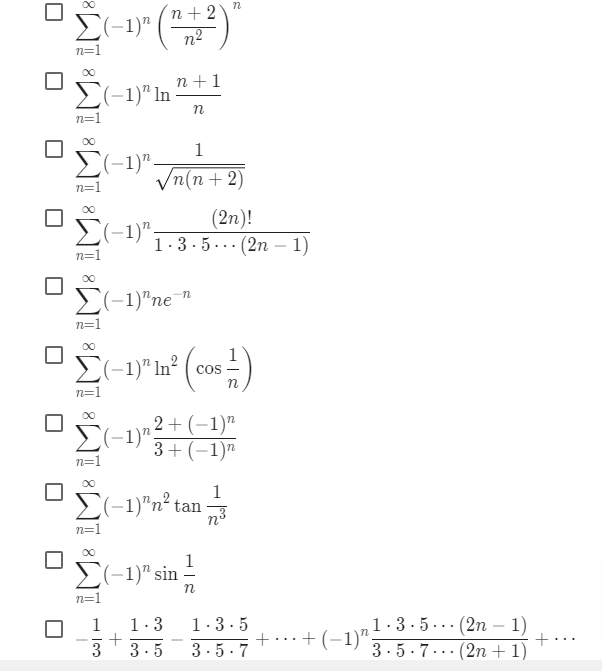 Solved Which of these 10 ﻿series are conditionally | Chegg.com