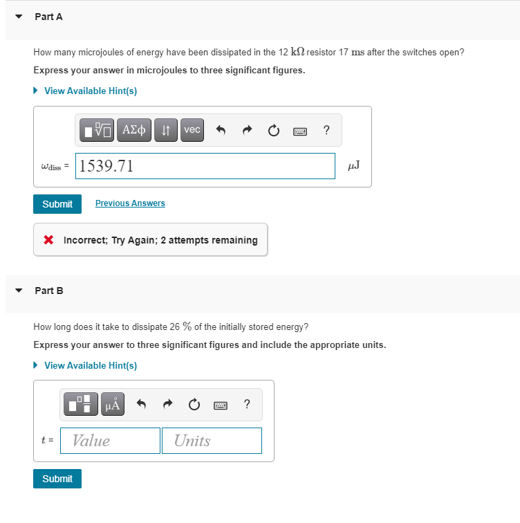 Solved Part A How many microjoules of energy have been | Chegg.com
