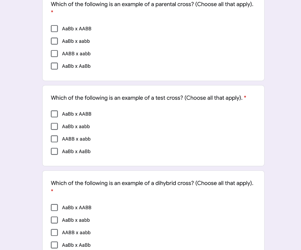 Solved Which of the following is an example of a parental | Chegg.com