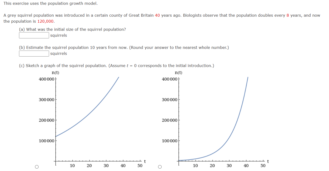 Solved This Exercise Uses The Population Growth Model A 2532
