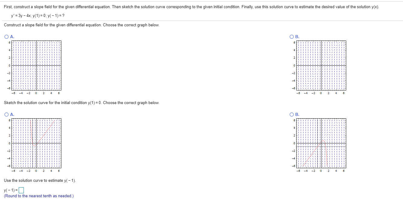 Solved First, construct a slope field for the given | Chegg.com