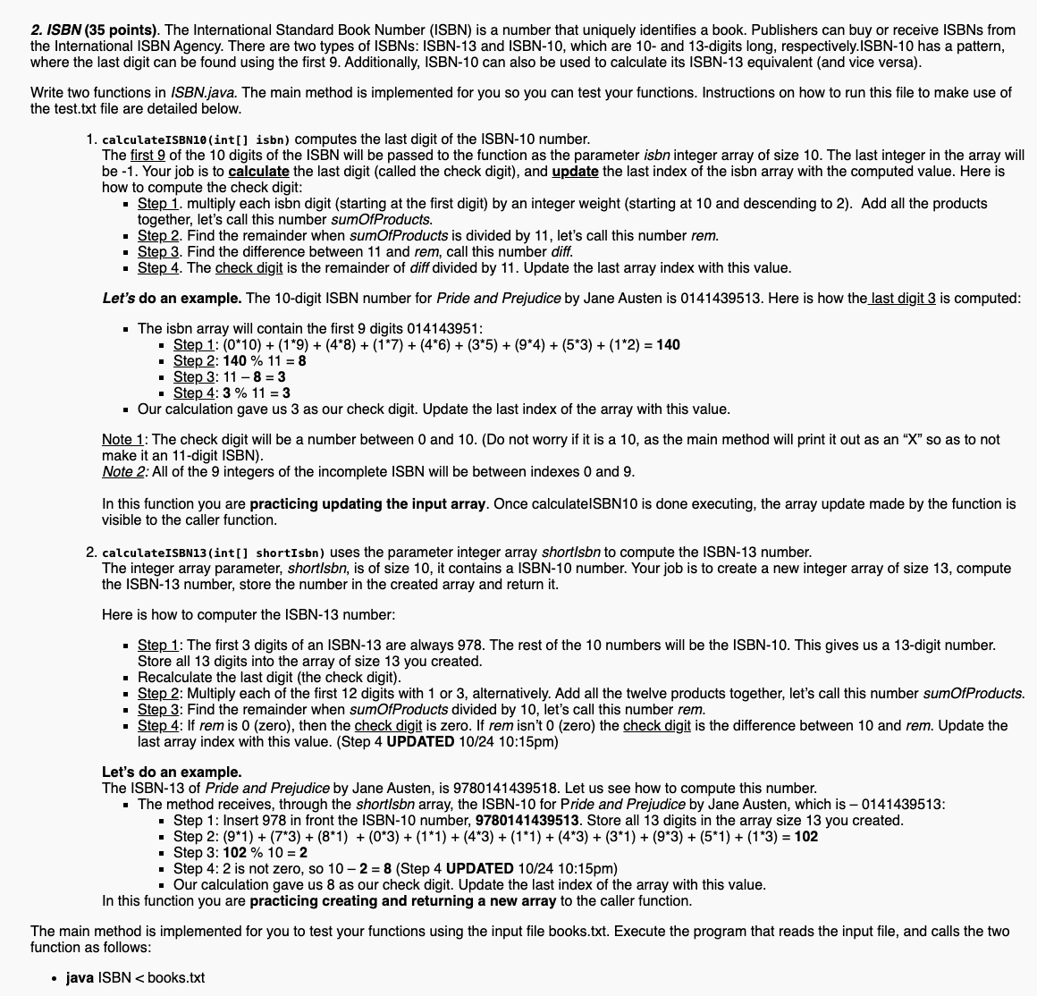 Solved SBN (35 points). The International Standard Book | Chegg.com