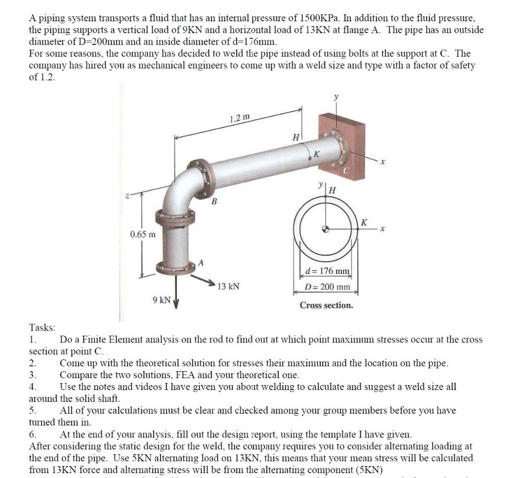 Solved A piping system transports a fluid that has an | Chegg.com