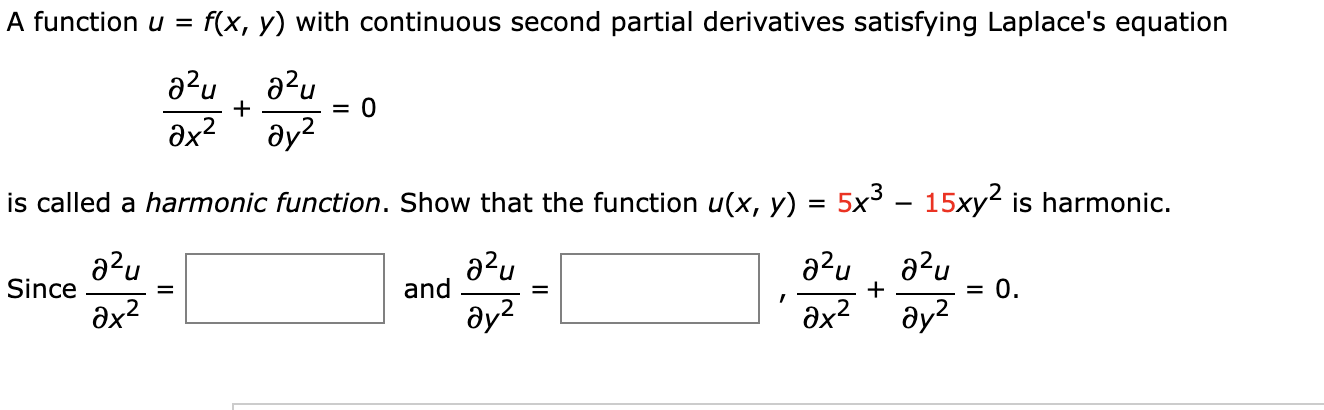 Solved A function u=f(x,y) with continuous second partial | Chegg.com