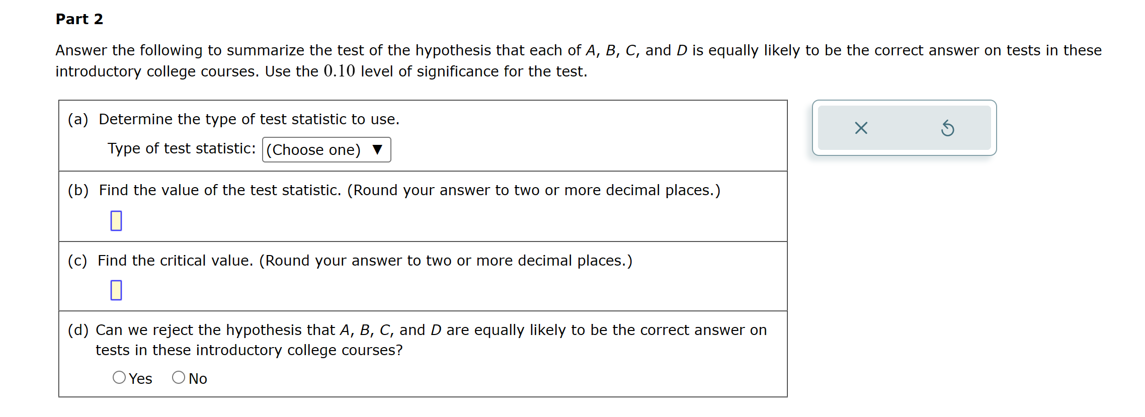 Solved Fill in the missing values in the table. Round your | Chegg.com
