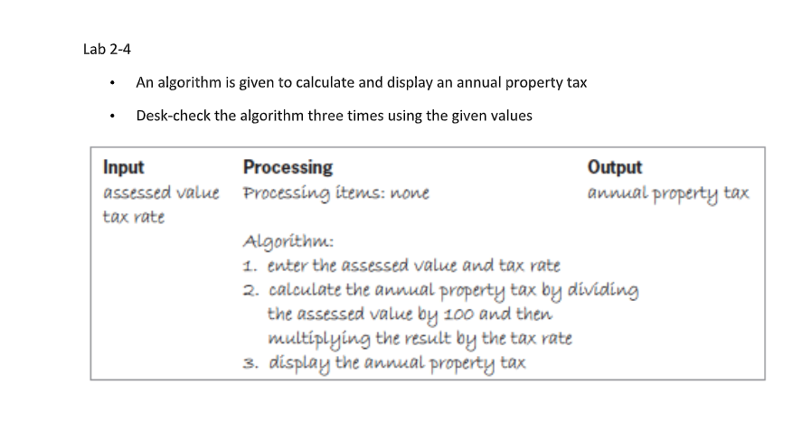 Solved Lab 2-4 . An algorithm is given to calculate and | Chegg.com