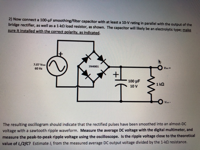 Solved What ia the purpose of adding a capacitor to the | Chegg.com