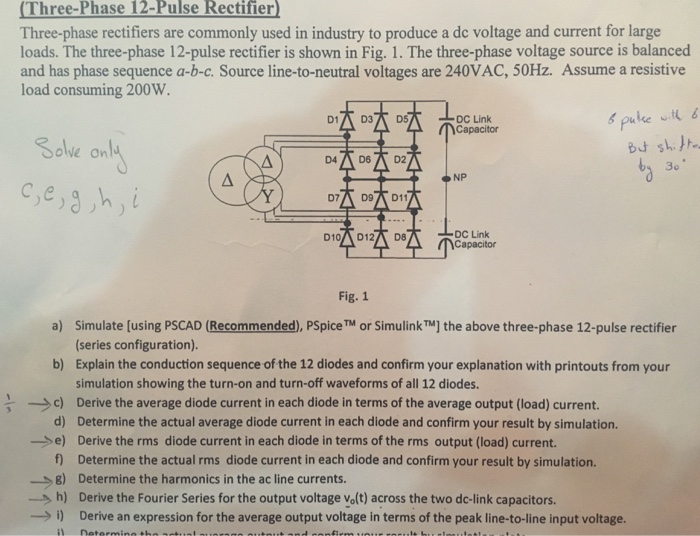 Three-phase rectifiers are commonly used in industry | Chegg.com