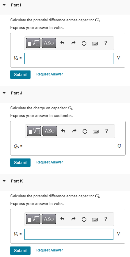 Solved In ,C1=C5=8.2μF and C2=C3=C4= What is the equivalent | Chegg.com