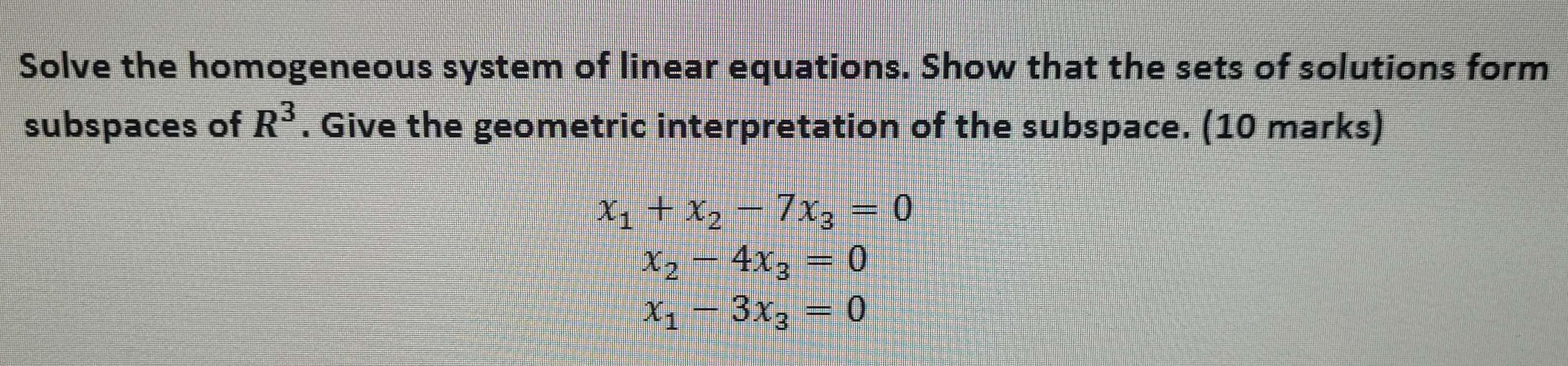 Solved Solve the homogeneous system of linear equations. | Chegg.com