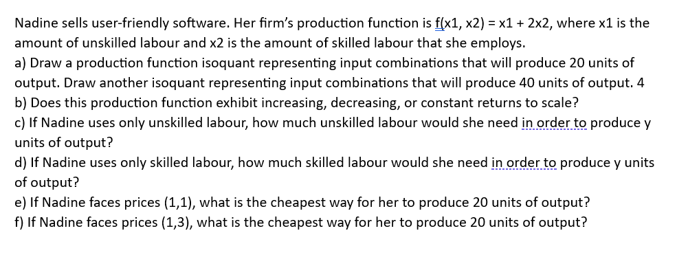Solved Nadine sells user-friendly software. Her firm's | Chegg.com