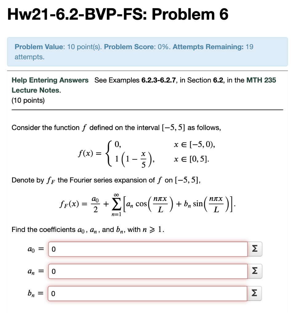 Solved Hw21-6.2-BVP-FS: Problem 6 Problem Value: 10 | Chegg.com