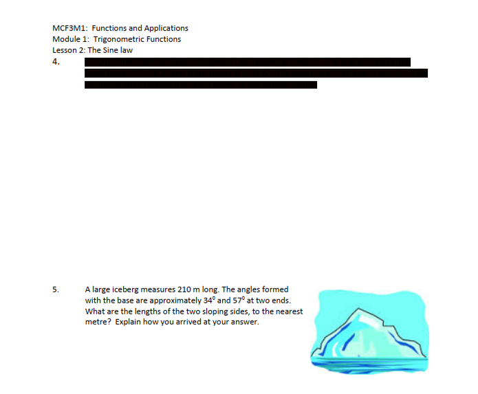 Solved MCF3M1: Functions and ApplicationsModule 1: | Chegg.com