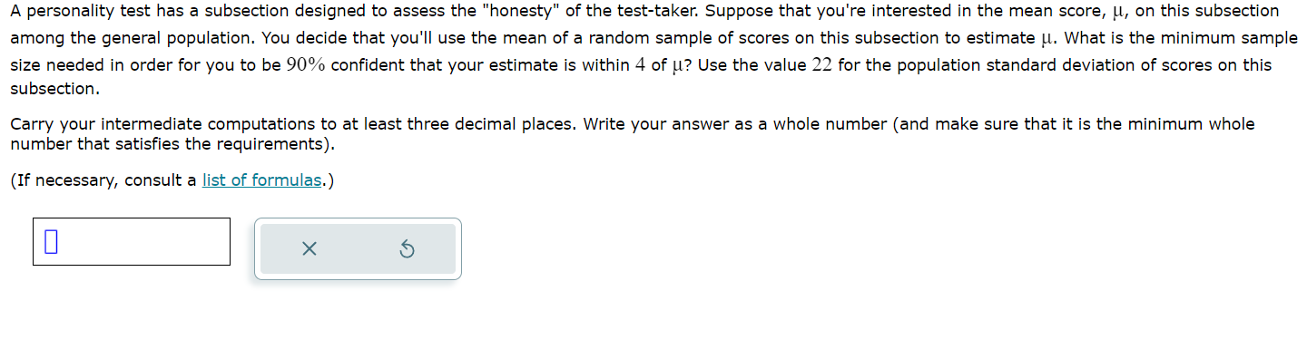 Solved A personality test has a subsection designed to | Chegg.com