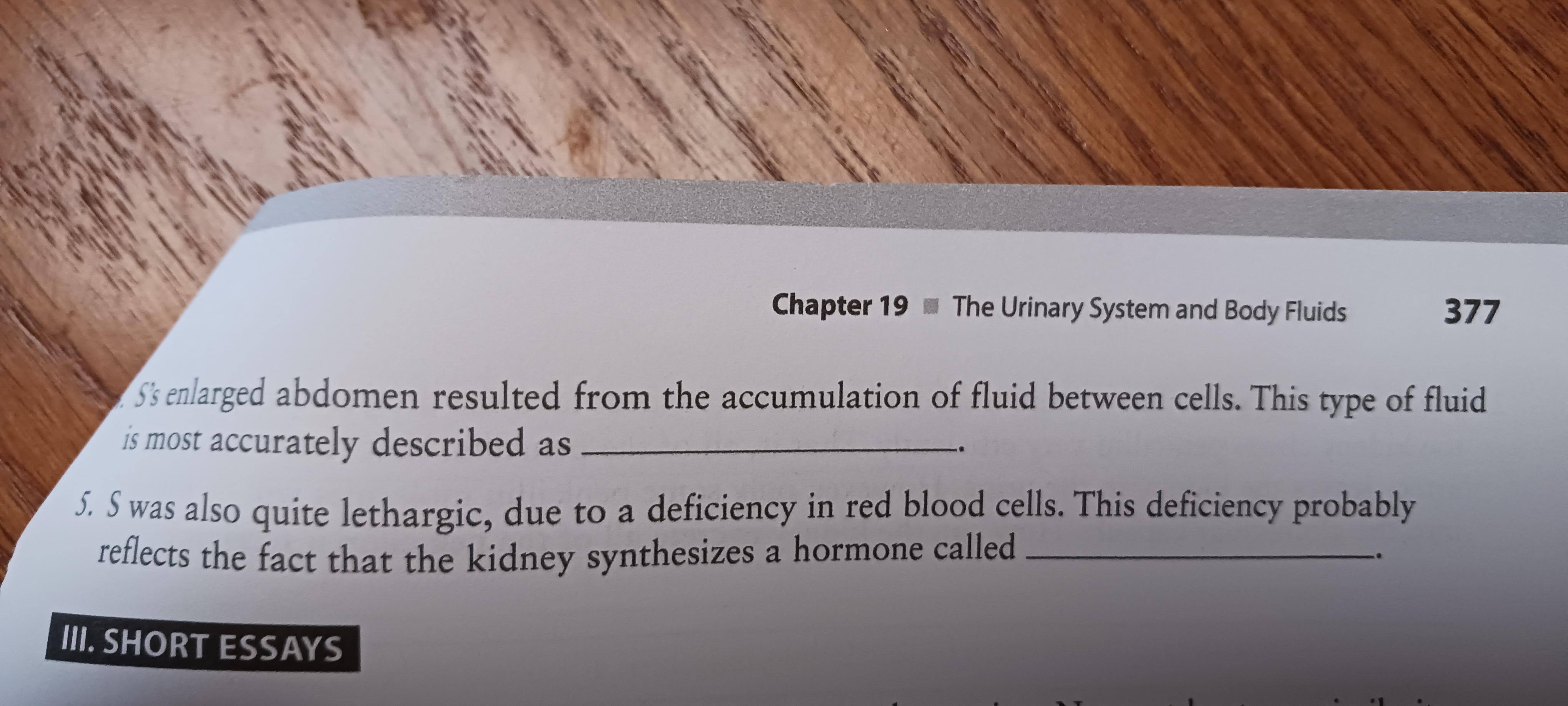 Solved Chapter 19 . ﻿The Urinary System and Body FluidsSs | Chegg.com