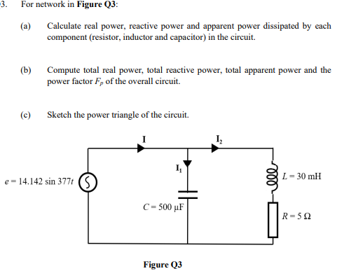 Solved 3. For network in Figure 23: (a) Calculate real | Chegg.com