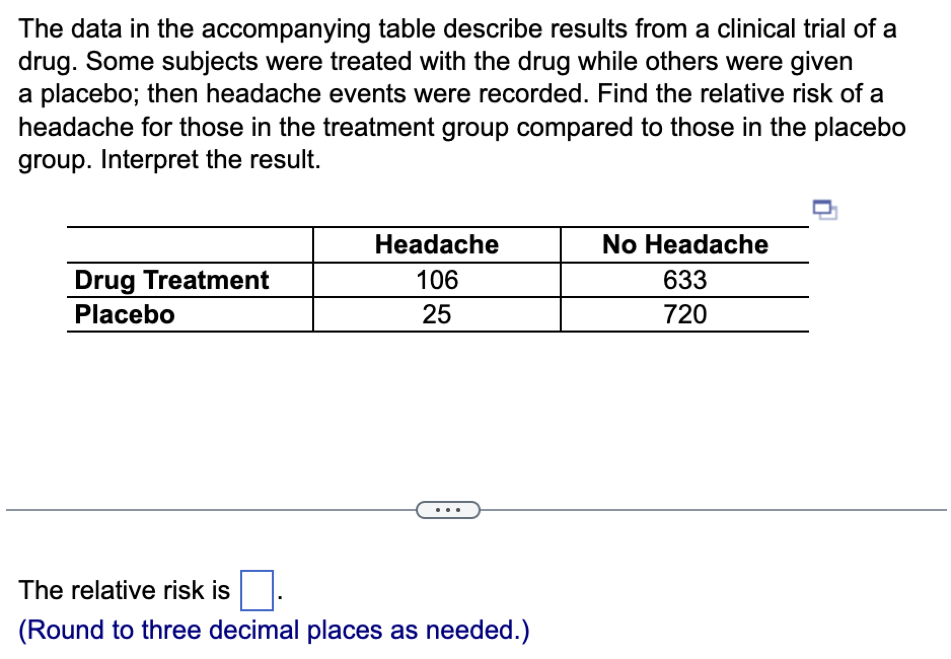Solved The data in the accompanying table describe results | Chegg.com