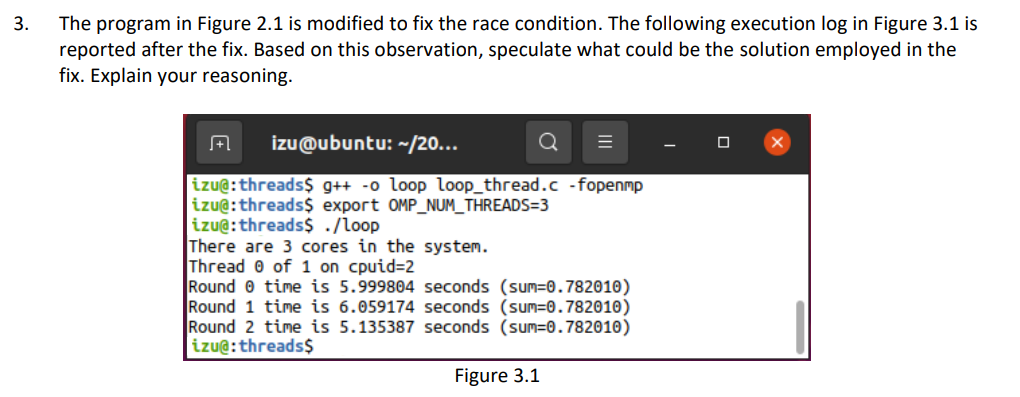3. The program in Figure 2.1 is modified to fix the | Chegg.com