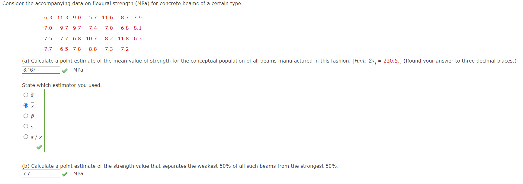 Solved 6.311.39.05.711.68.77.9 7.09.79.77.47.06.88.1 | Chegg.com