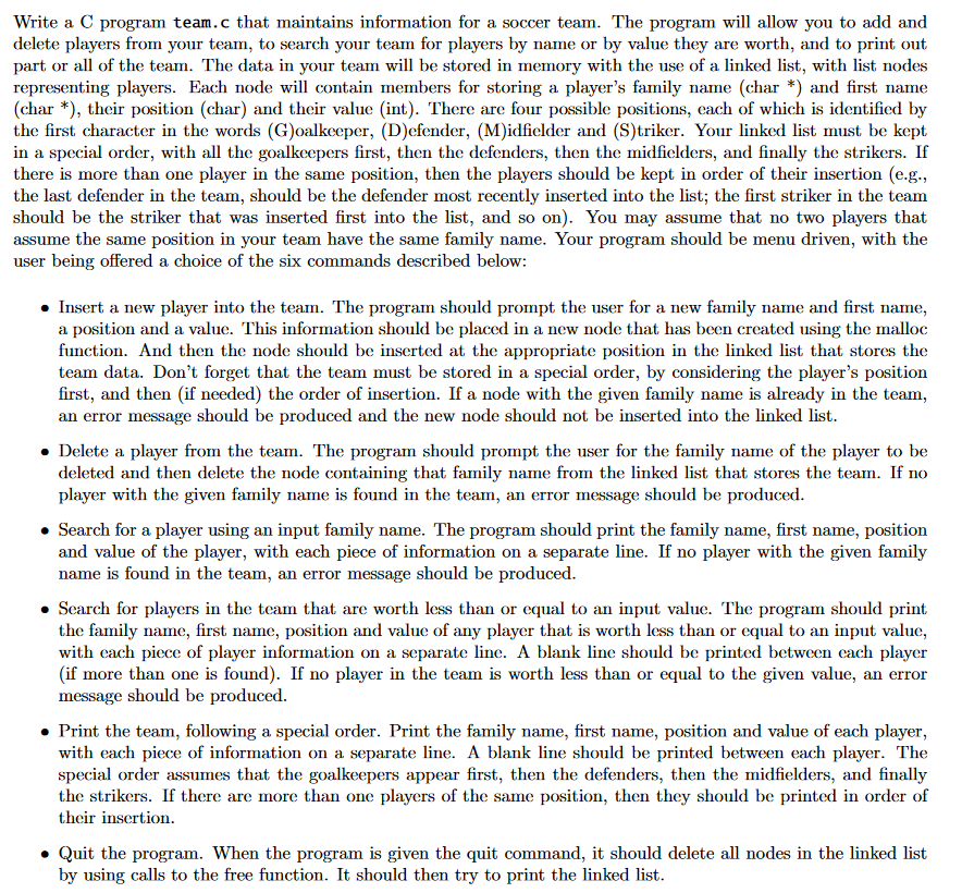 Solved THIS QUESTION MUST BE ANSWERED IN C AND YOU MUST USE | Chegg.com